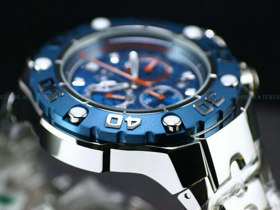 Invicta Men's 57mm Excursion Cobalt Blue High Polished Z60 Swiss Chrono ...