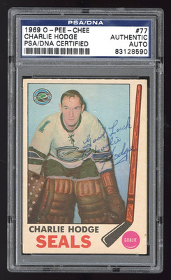 1969 O-Pee-Chee 77 Charlie Hodge PSA Period Autograph Oakland Seals HQ ...