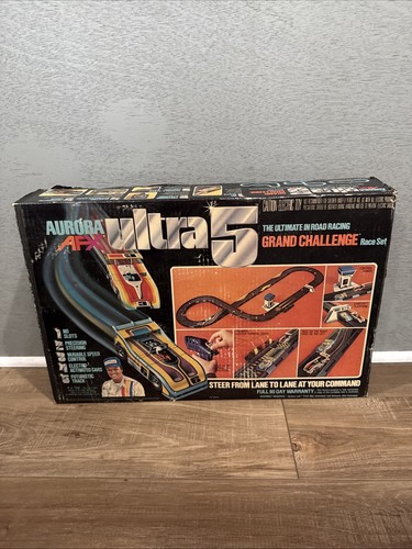 Vintage Aurora AFX Ultra 5 Race Set Grand National 1970's Slot Car Road ...