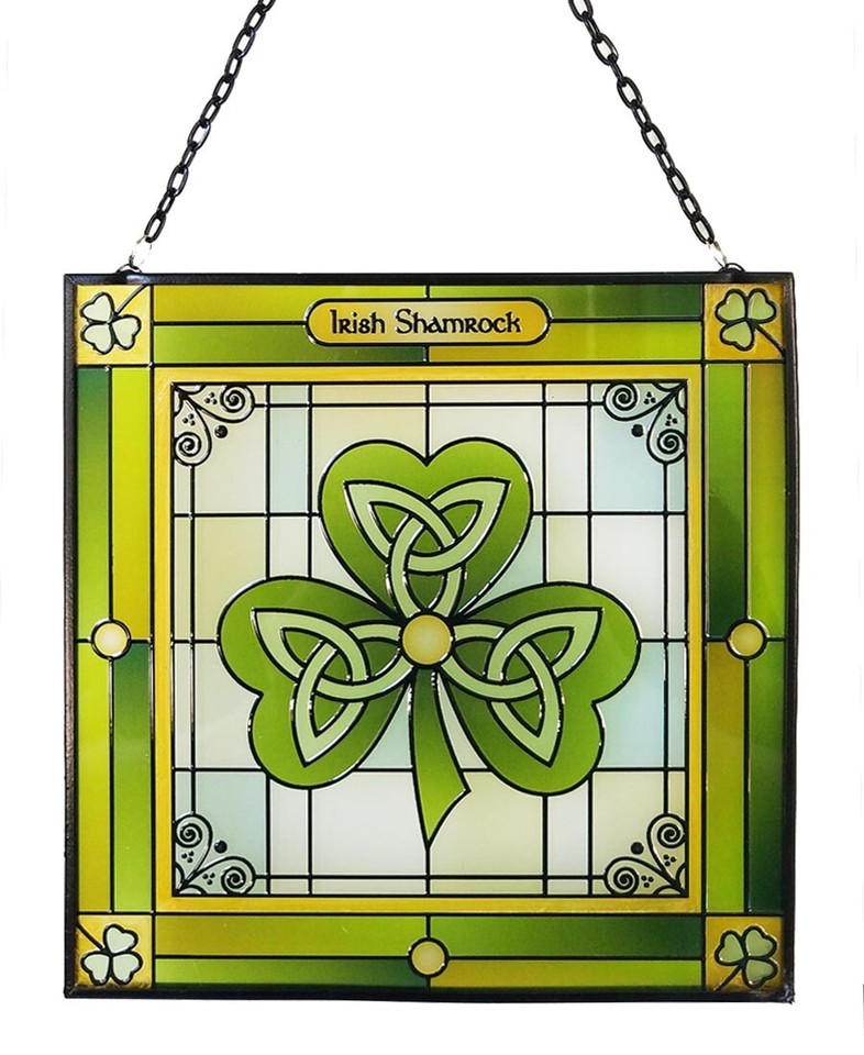 Shamrock - Celtic Reflections Glass Panel Suncatcher | eBay