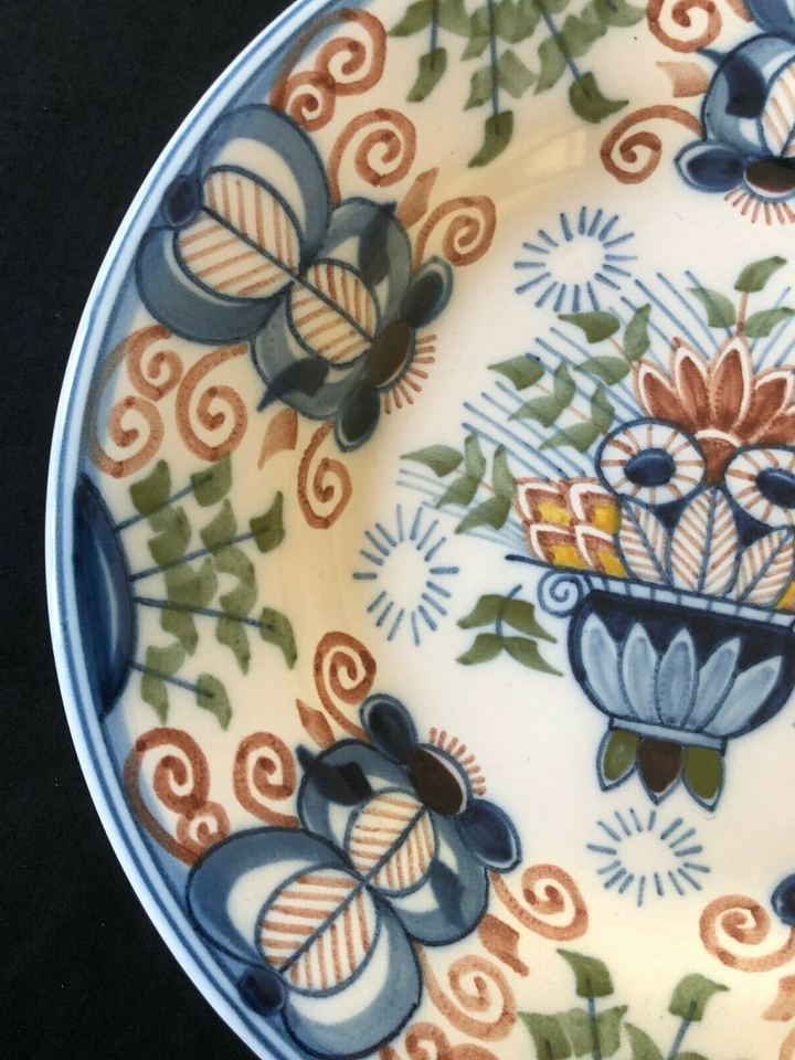 Antique MAKKUM PLATE Ø 9.2 inch Tichelaar Delft Holland | eBay