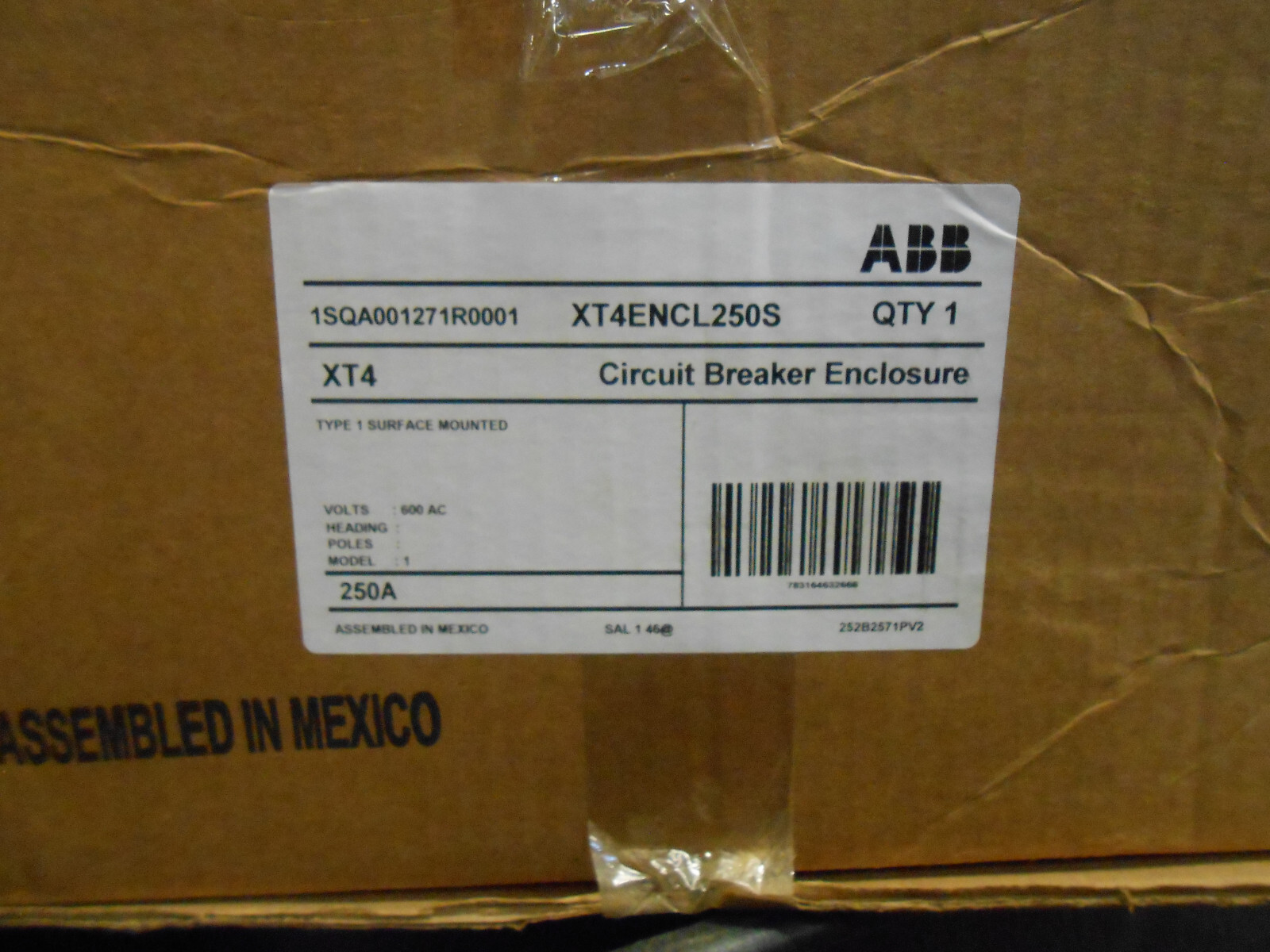 Exco ABB XT4 Nema 1 Enclosure Surface 225 A Neutral indoor disconnect 125- 250 a | eBay