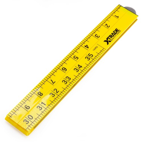 XTrade Folding Rule Metric and Imperial Rule 1m / 39in ABS Plastic ...