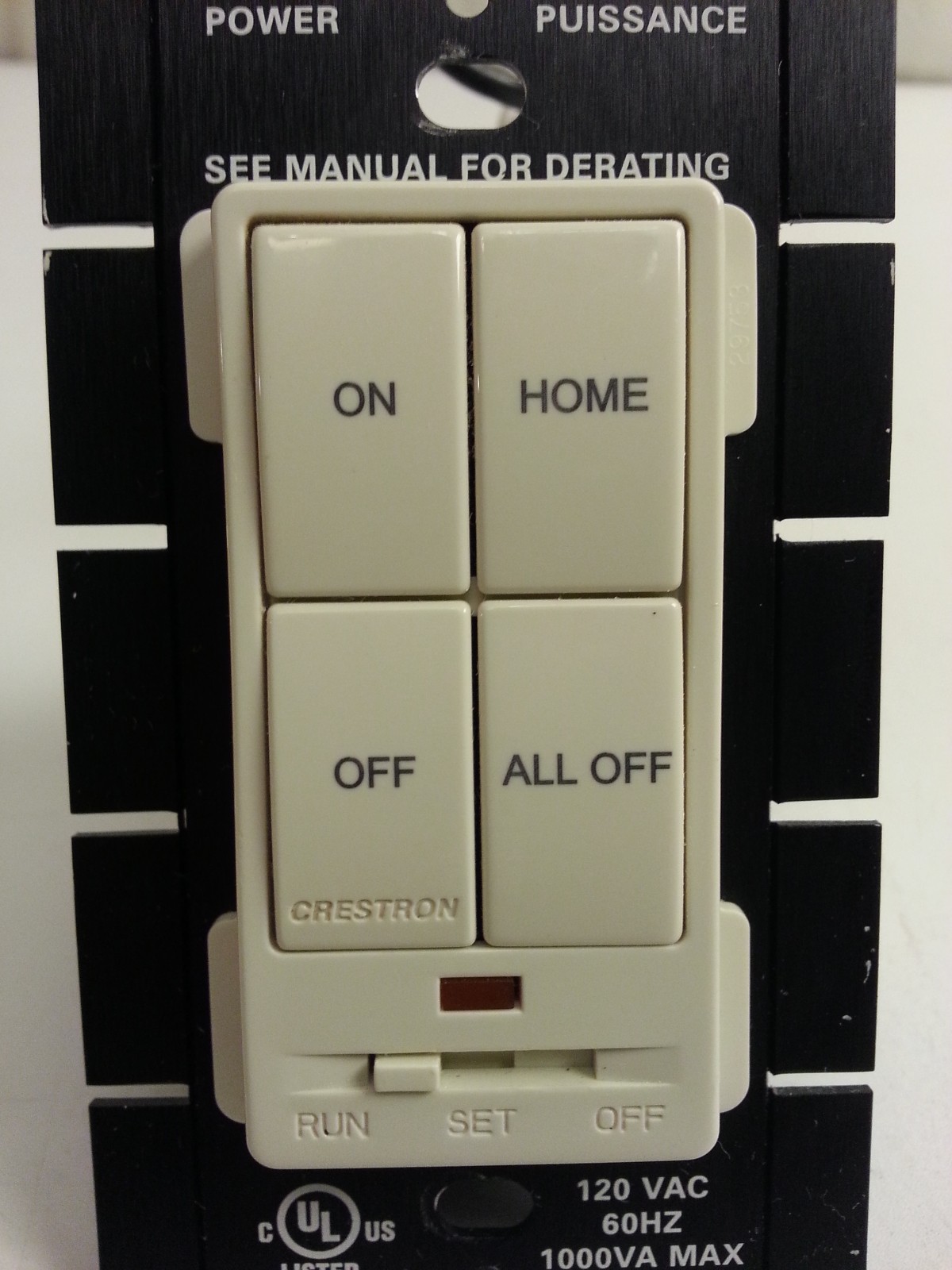 CRESTRON CLW-DIM4RF CLW-DIM4RFA INFINET LIGHT DIMMER KEYPAD ALMOND 4 ...
