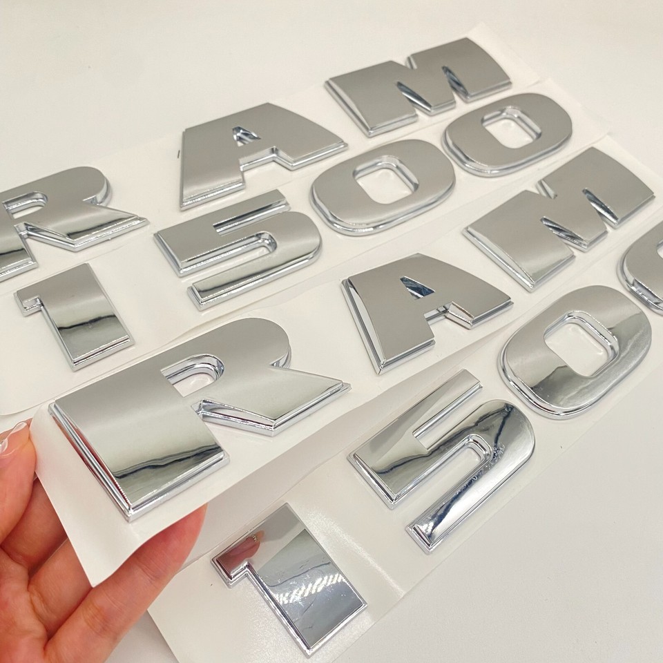 2PCS Set Front Door Emblems Letters Badges Fits For RAM 1500 Model ...