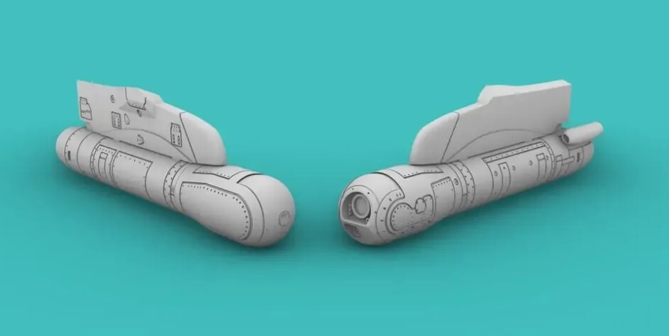 Rise144 Models RM067 1/144 DAMOCLES targeting pod for RAFALE set of 2 ...