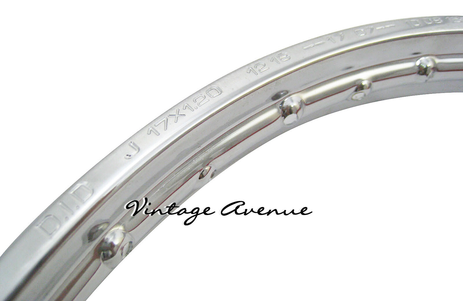 GENUINE ORIGINAL CHROME STEEL FRONT/REAR D.I.D DID WHEEL RIM 17 X 1.20 ...