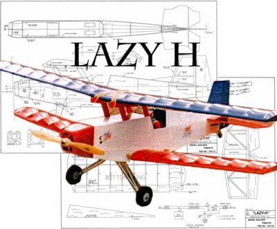 Lazy H Electric Sport Biplane 49" WS RC Airplane Laser Cut Balsa Short ...