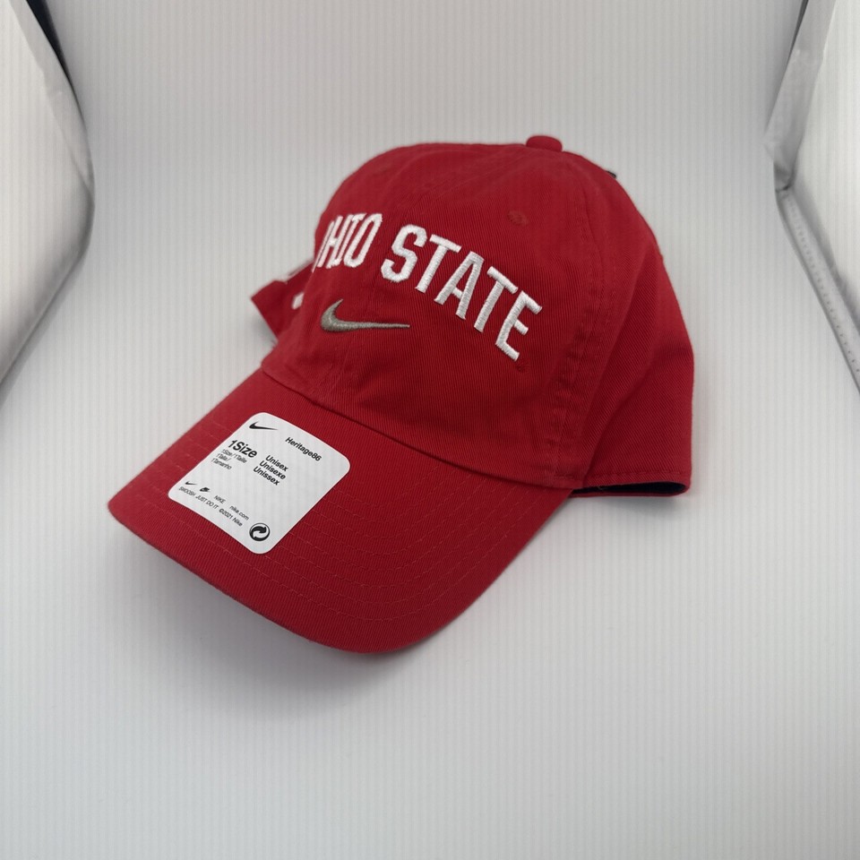 Nike Ohio State Buckeyes Heritage86 One Size Adjustable Red OSU Bucks ...