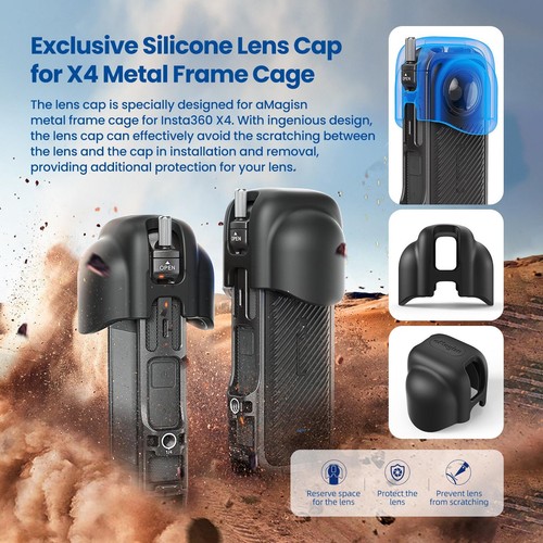 Amagisn Metal Protective Housing For Insta360 X4 Quick Release Parallel ...