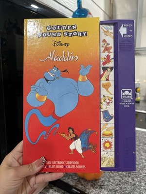 Golden Sound Story Disney Aladdin Sight Sound Book Electronic Storybook ...