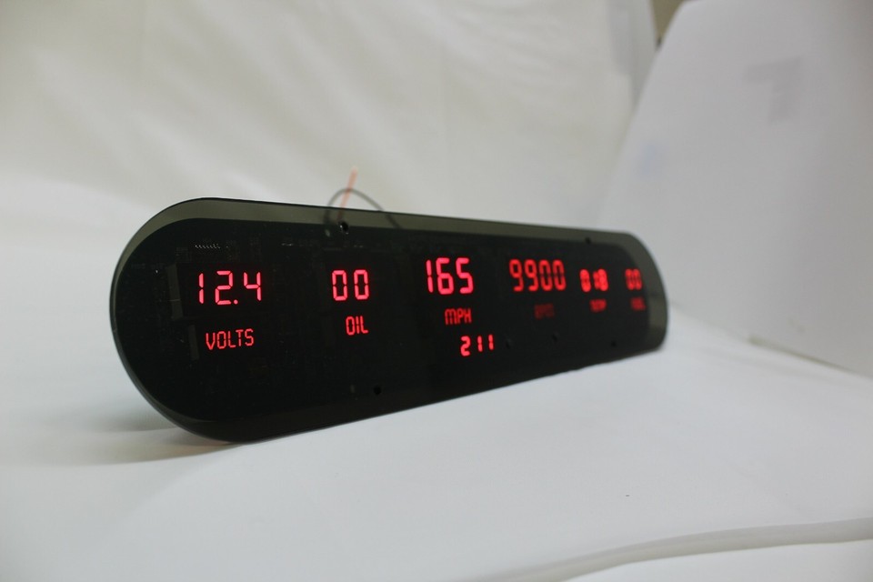 Universal 5 Gauge Digital Dash Panel BLUE LED Gauges MADE IN USA ...