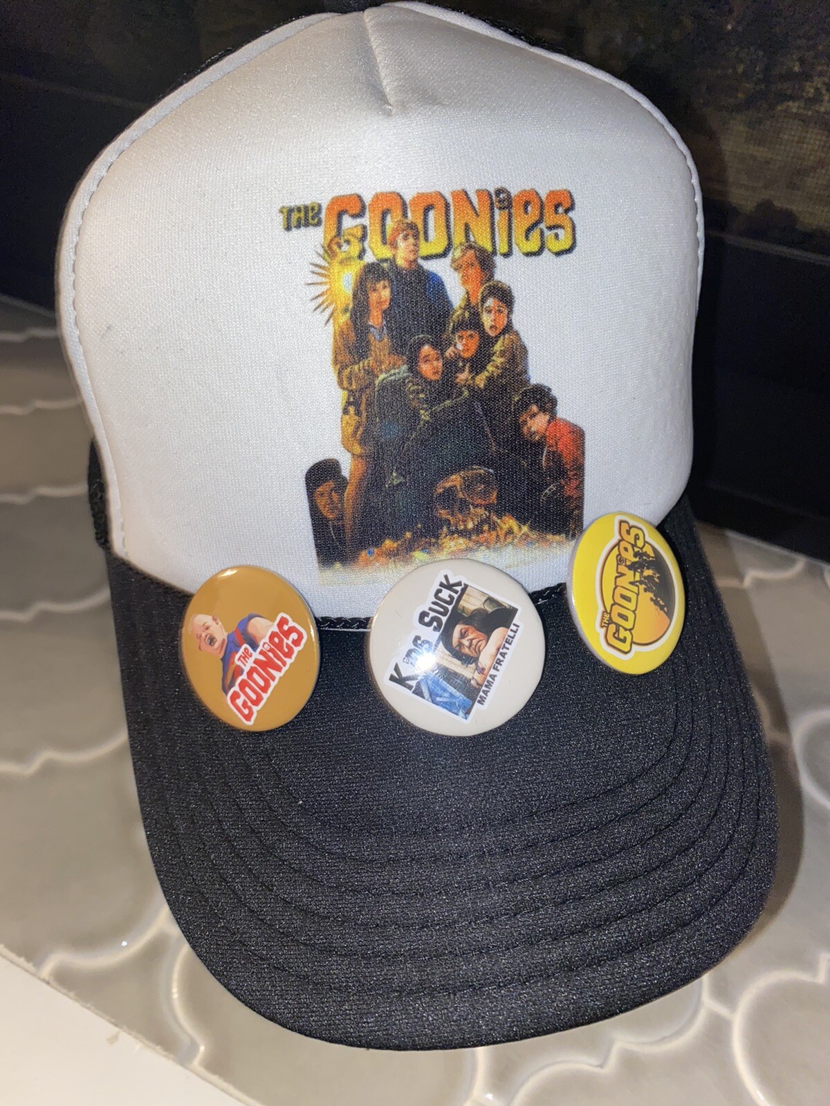 Goonies Button Trucker Hat Retro 80’s Poster lunch box collectible | eBay