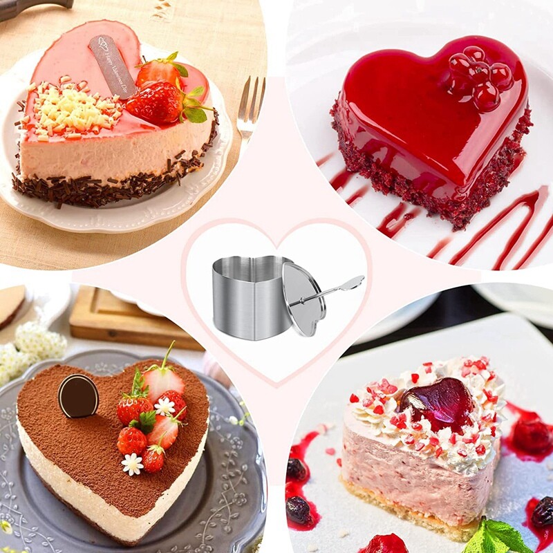 6 Pieces Kitchen Rings Silver Stainless Steel Set, Small, Mousse Rings ...