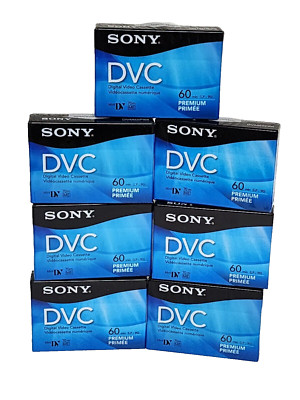 7 Sony DVC DVM60PRR 60 Minute 90LP Mini DV Digital Video Cassette ...