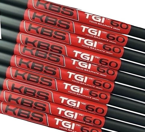 KBS TGI Tour Graphite Iron Shafts Regular Flex 60g Uncut 41" .370 Tip ...