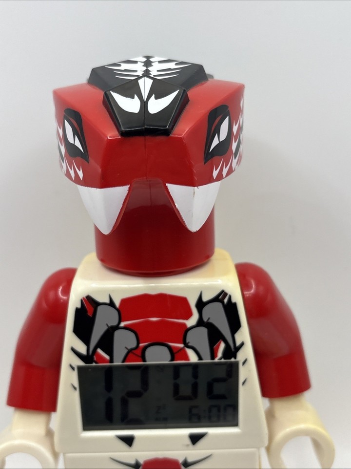 Lego Ninjago Fang-Suei Snake Head Figure Digital Alarm Clock 9" Works ...