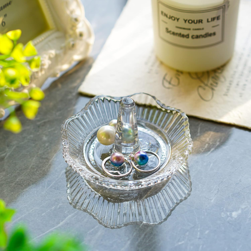Crystal Ring Holder Dish Jewelry Ring Rack Display Holder for Wedding ...