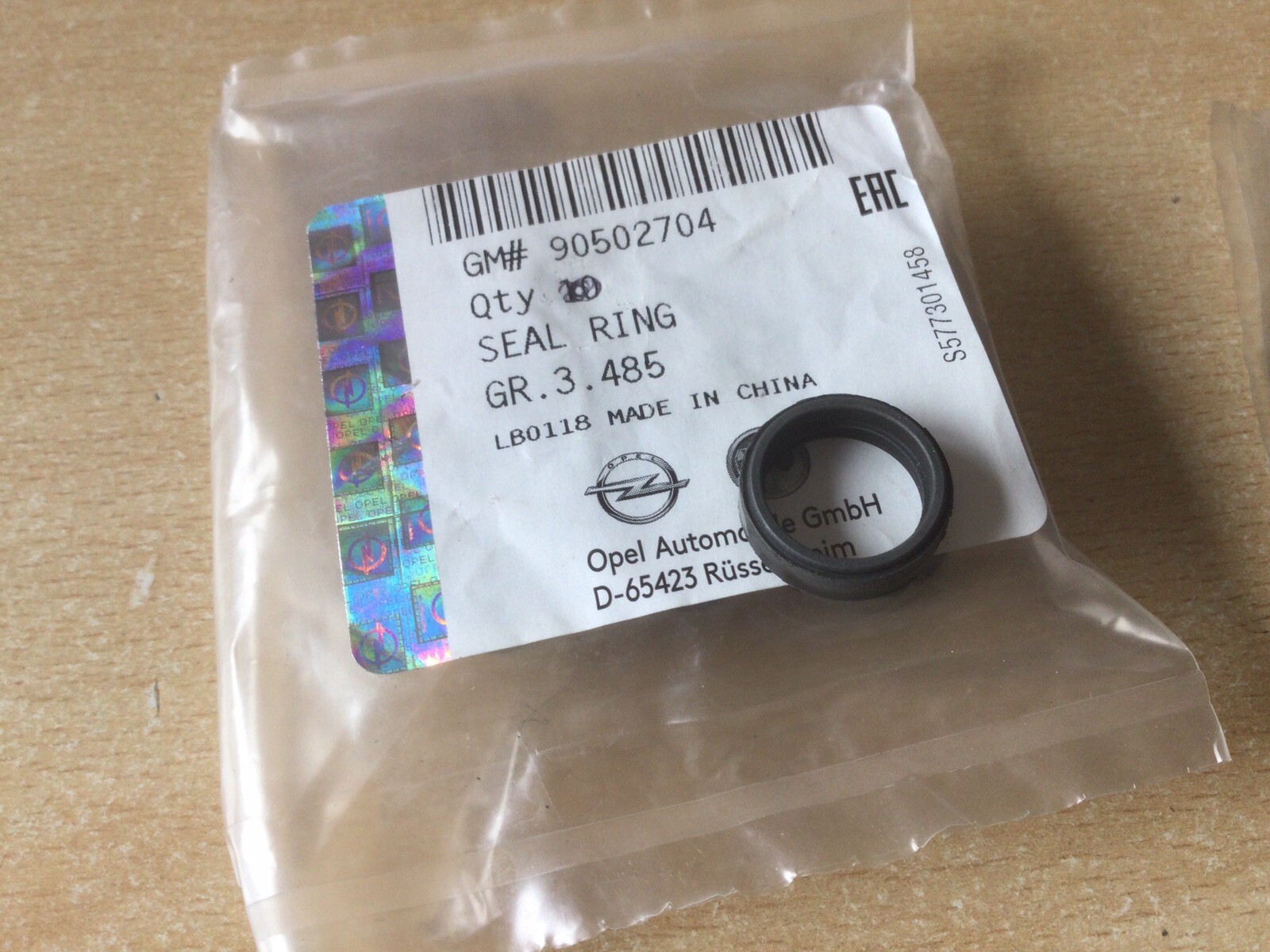 GENUINE VAUXHALL MULTI MODEL FUEL INJECTOR SEAL O RING 90502704 | eBay