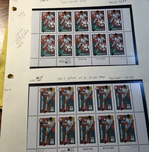 NANEE-B)US STAMPS,#2834&2835,1994, WORLD CUP SOCCER CHAMPIONSHIP, 29 ...
