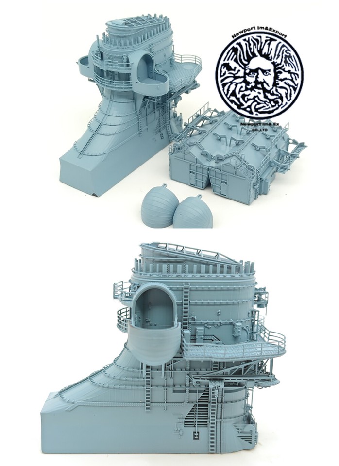 High-Precision 1:200/350/700 Bismarck Battleship Funnel & Hangar ...