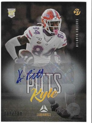 Kyle Pitts 2021 LUMINANCE NFL ROOKIE AUTOGRAPH CARD #166 Falcons AUTO ...