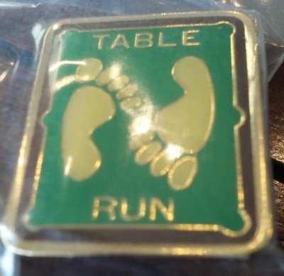 Run the Table vintage enamel pin badge billiards pool player barefoot ...