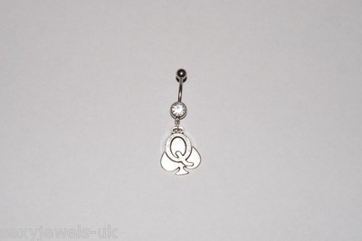 Naval Belly Button Bar Piercing - Queen Of Spades BBC Hotwife Cuckold ...