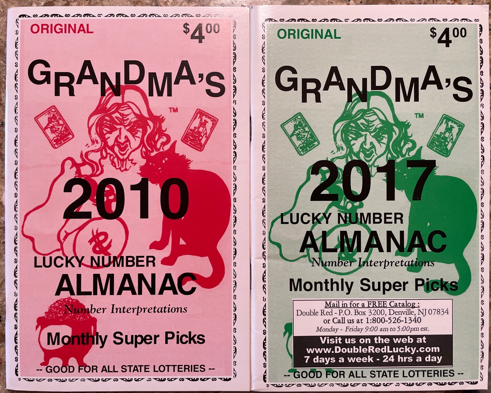 2010 & 2017 Original Grandma’s Almanac - Lottery Lucky Number Book U ...