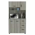 Gray Grey Kitchen Storage Microwave Cabinet Tall Cupboard Food Pantry ...