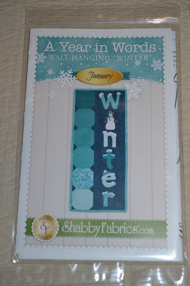 Set of 5 quilt patterns - A Year In Words wall hangings by Shabby ...