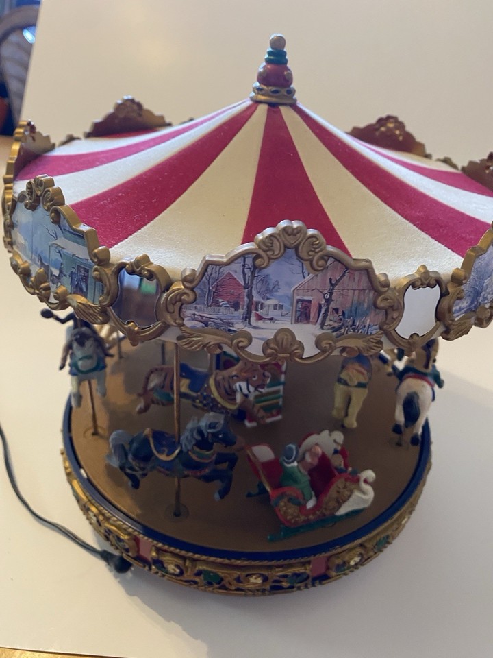 Mr Christmas Millennium Edition Carousel Merry Go Round Lights and ...