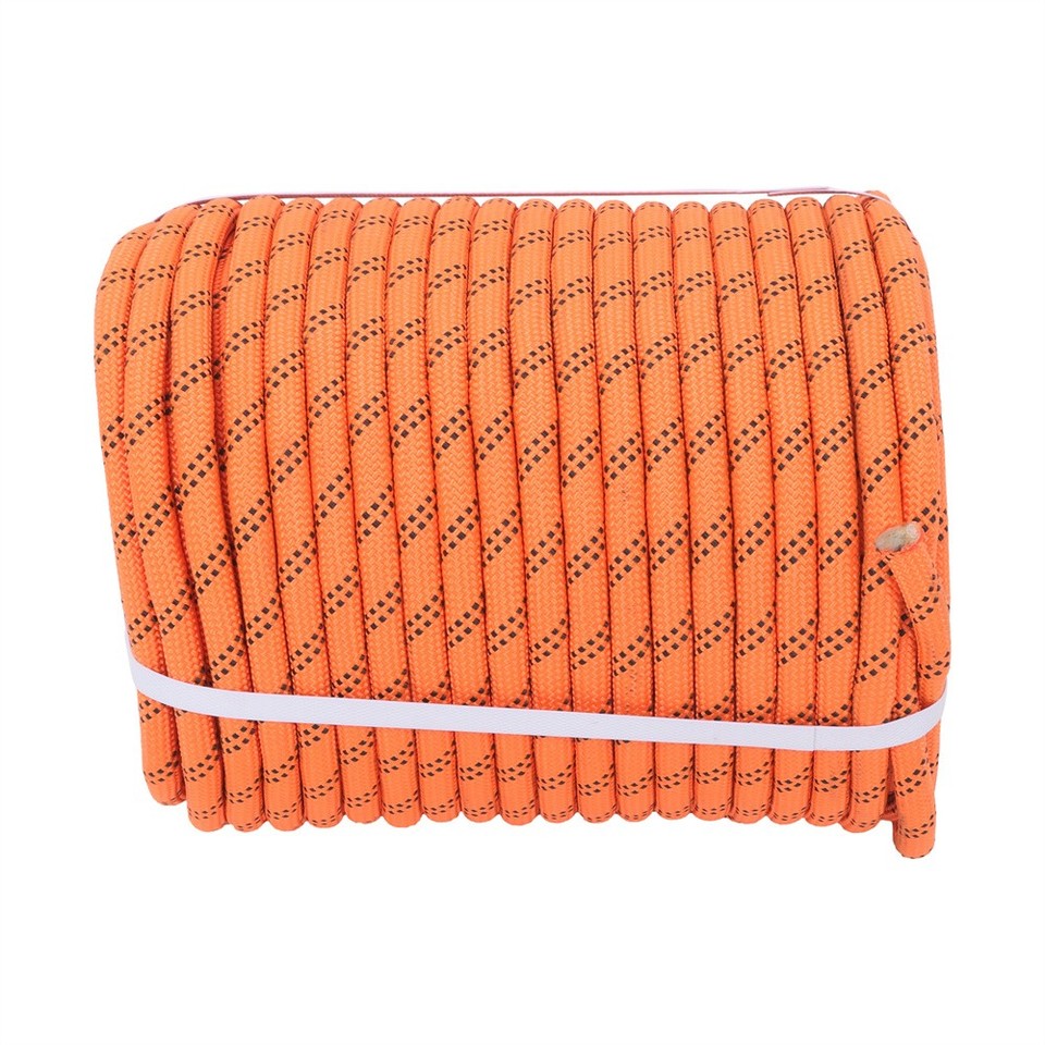Orange & Black 48 Strand Polyester Braided Rope For Outdoor Protective ...