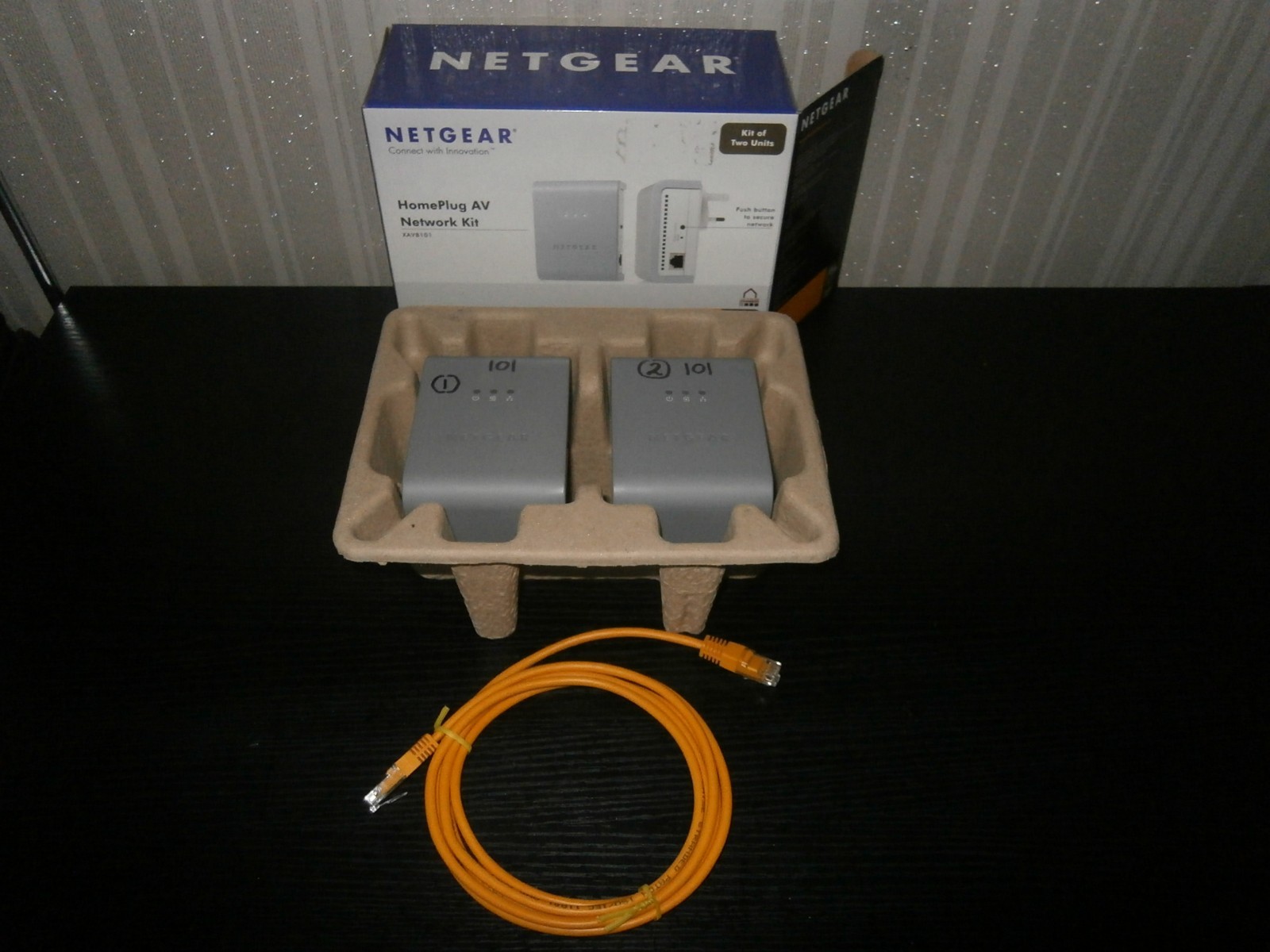 Netgear HomePlug Network Kit XAVB101 Powerline Adapter Ethernet Free UK ...