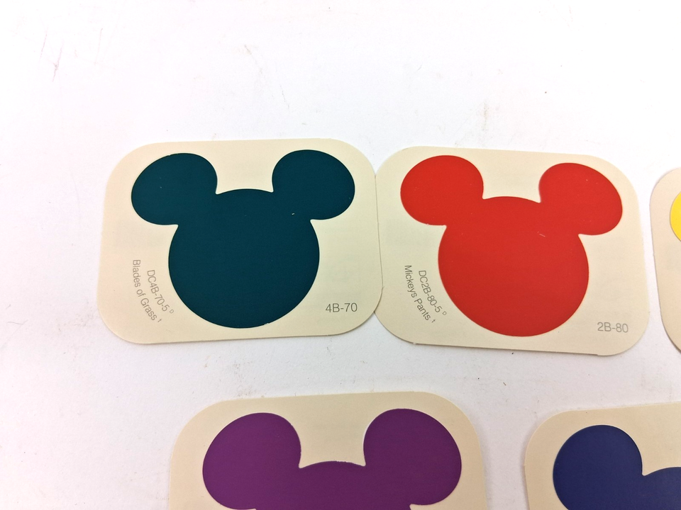 9 Mickey Mouse Ears Swatches Disney Color Paint Sample Lot Behr Junk ...