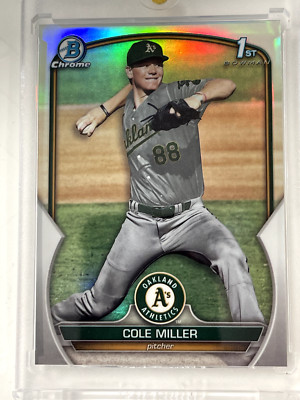 2023 Bowman Draft Chrome Refractor 1st Bowman Cole Miller Oakland ...