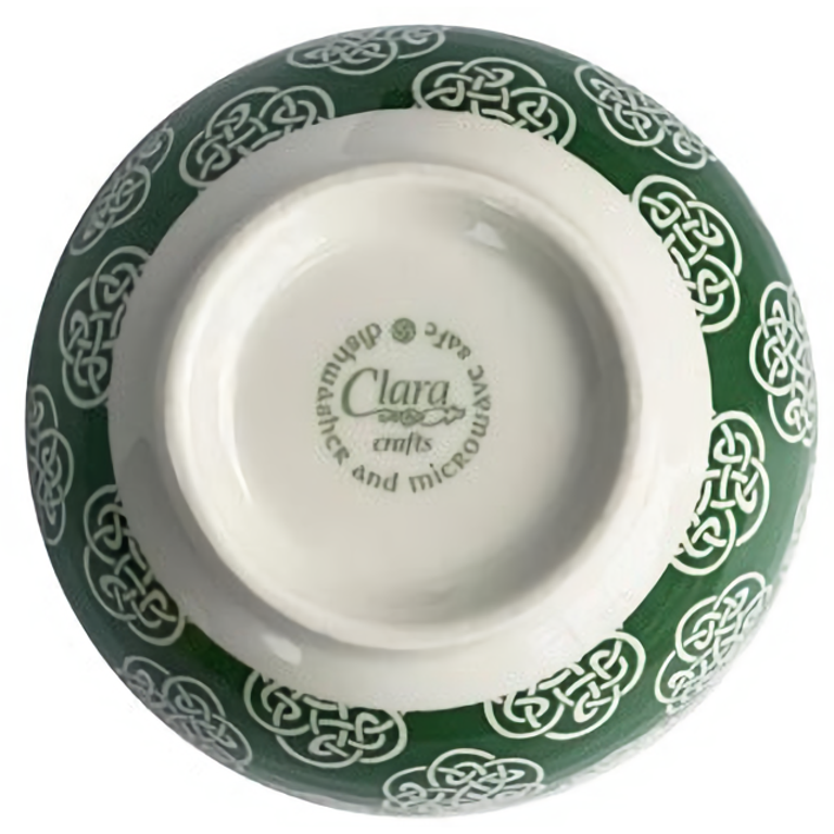 Irish Ceramic Bowls Set of 2 Celtic Cross and Trellis Shamrock Design ...