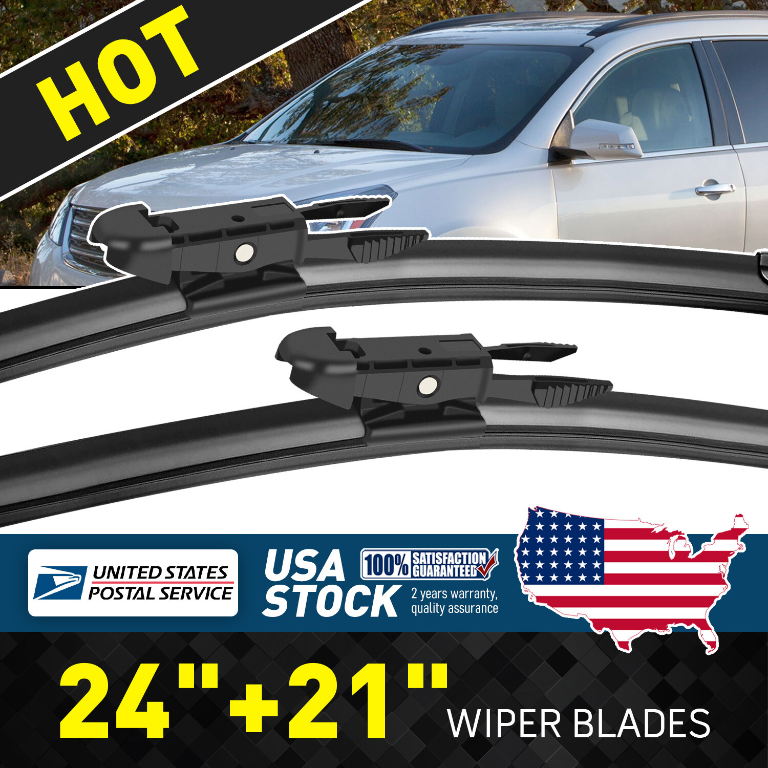Front Windshield Wiper Blade For CHEVROLET Traverse 2012-2017 24" 21 ...