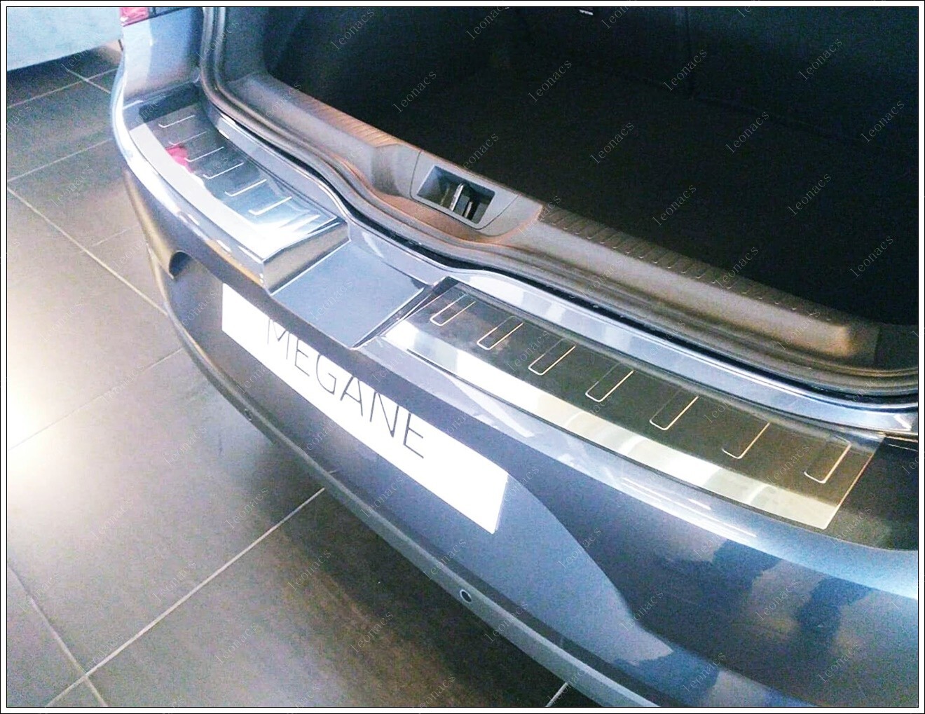 Chrome Rear Bumper Protector 2 pcs GLOSSY S.STEEL Renault MEGANE IV HB ...