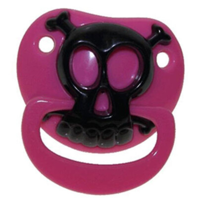 Pink Pirate Skull Pacifier Baby Toddler Child Binky Suck Toy Sucking ...