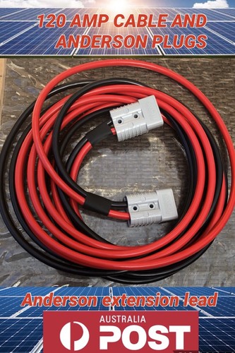 5 meter jumper cable lead 120 amp Anderson style plugs both ends ...