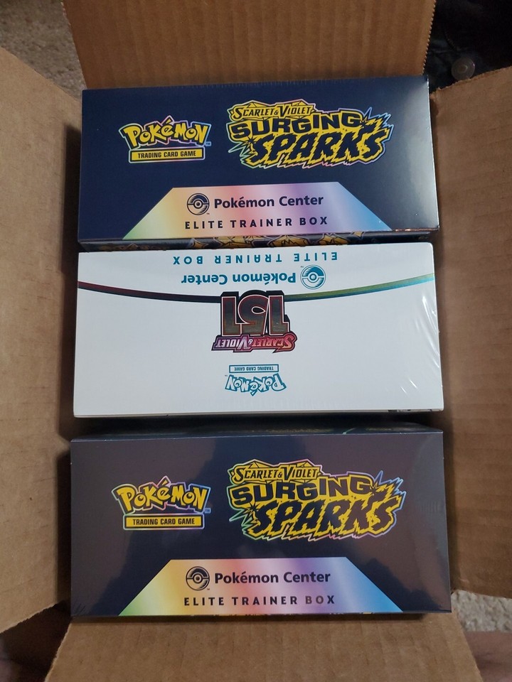🔥Pokemon Center 151 ETB (1) & Surging Sparks ETB (2) New & Sealed🔥 Ends ...