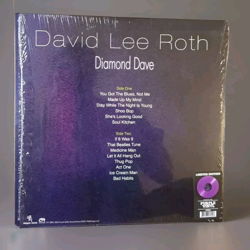David Lee Roth "Diamond Dave" Limited Edition - Purple Vinyl Wal-Mart ...