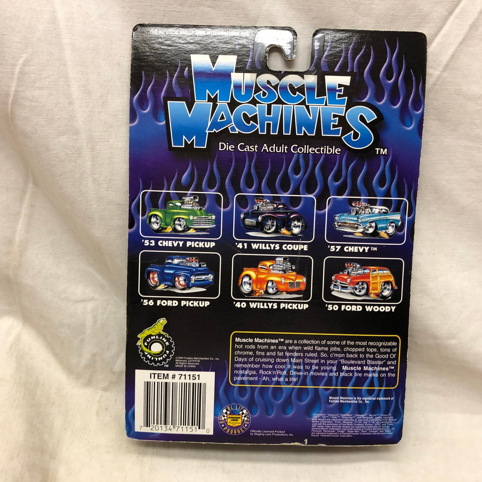Funline Muscle Machines Toy Car '41 Willy's Coupe in Package 1:64 Blue ...