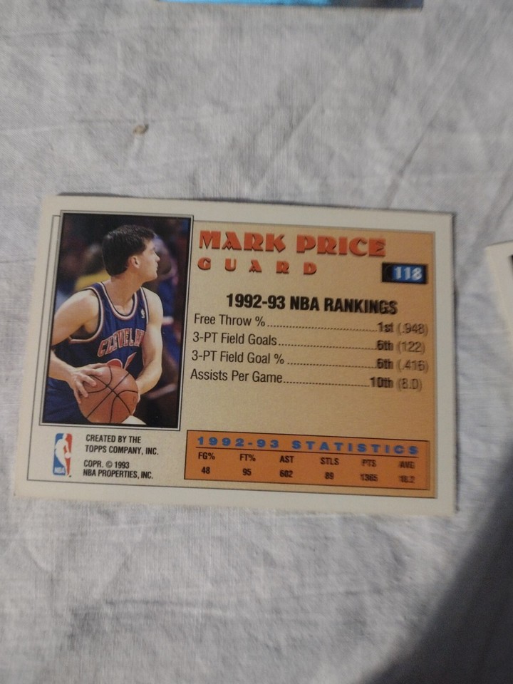Mark Price All-star 1992-1993 #118 | eBay