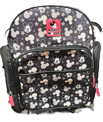 Disney Baby Mickey Mouse Diaper Bag Backpack Adjustable Stroller Straps ...