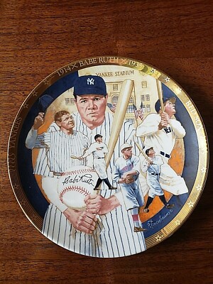 Hamilton Collection The Legendary Babe Ruth Best Of Baseball Plate w ...