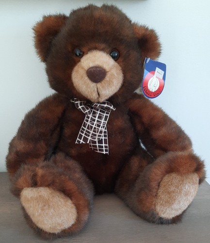 VTG People Pals 12" Plush Sitting Teddy Bear With Tags Toy Soft Fluffy ...