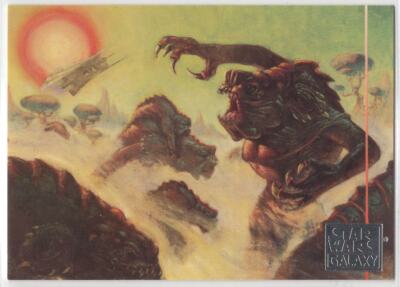 Star Wars Galaxy 2 #214 Rancor Planet Baby Poachers Deluxe Set Trading ...