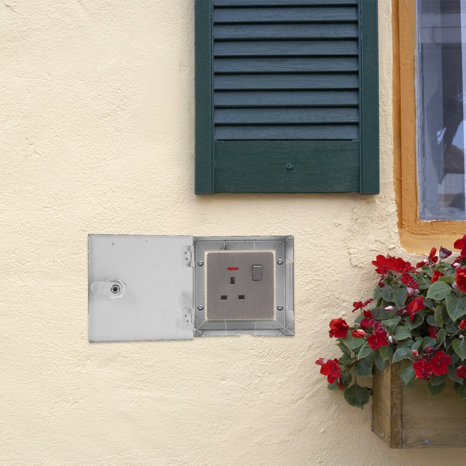 Electrical Outlet Lock Box Socket Protection Outdoor Cover Weatherproof ...